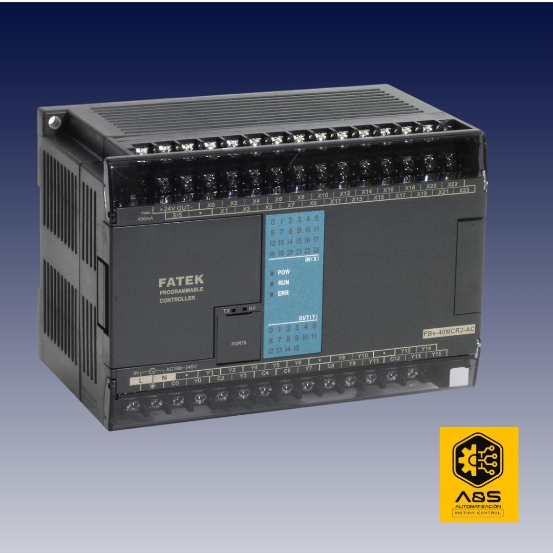 PLC FATEK FBS-40MCR2-AC, 26 entradas, 14 salidas. – A&S Automatización